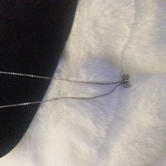 Jewelry | Simply Sparkly Crystal Bow Necklace 17 To 2 Onch New | Poshmark